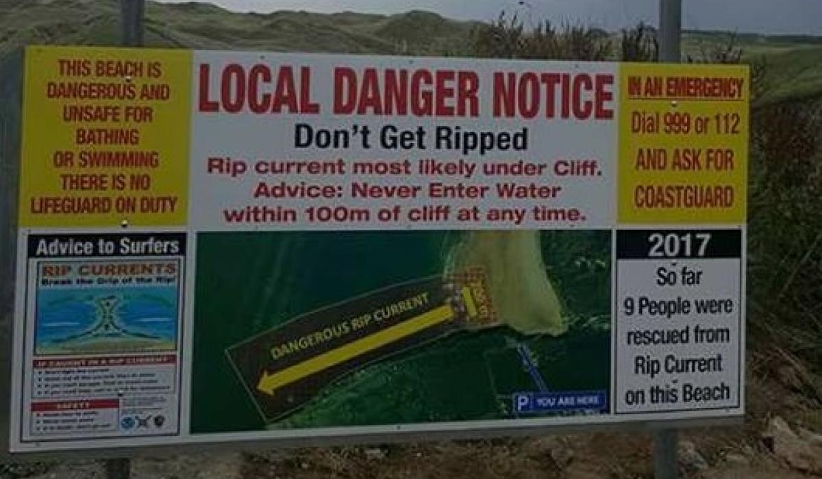 Community erects sign warning of dangerous rip current at Donegal beach ...