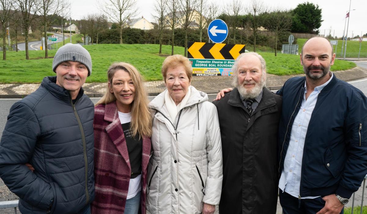 A special day for the Boal family as roundabout is named after George ...