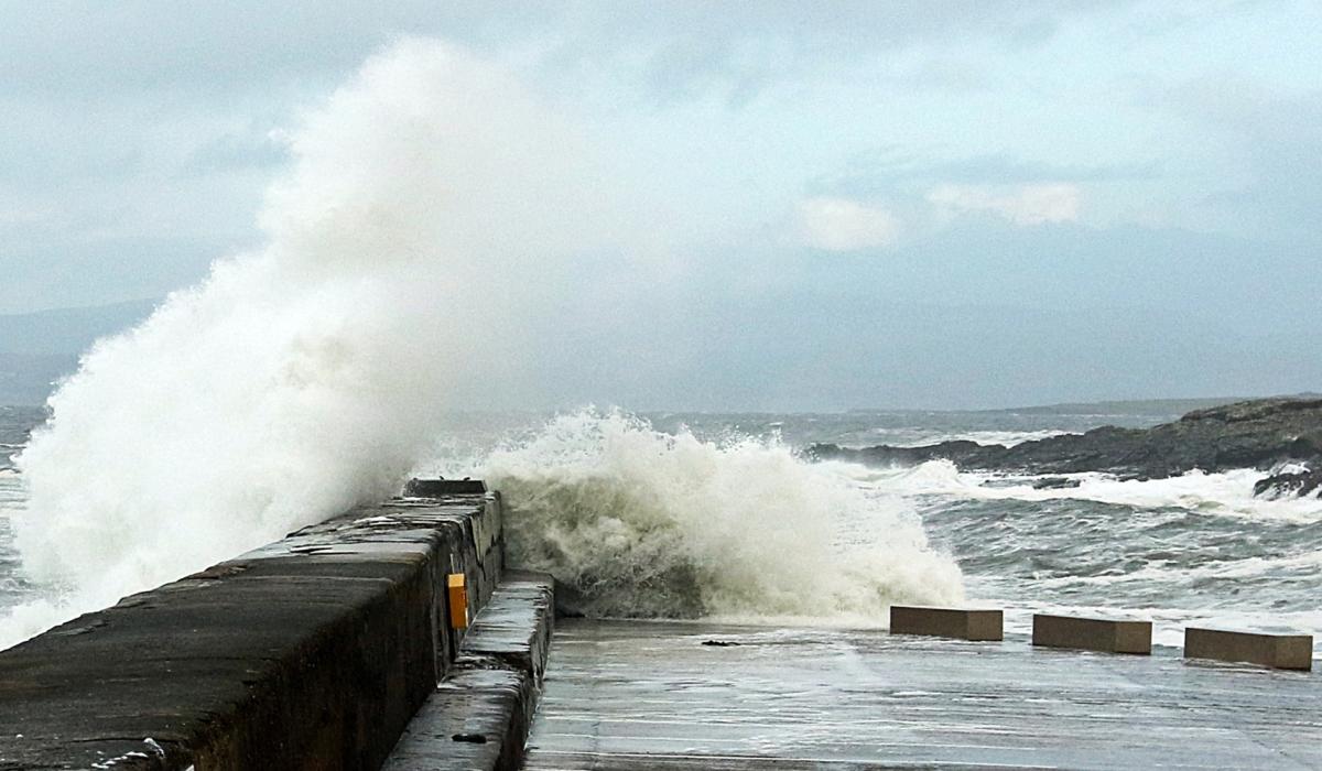 Powerful seas driven by strong wind damage two south Donegal piers ...