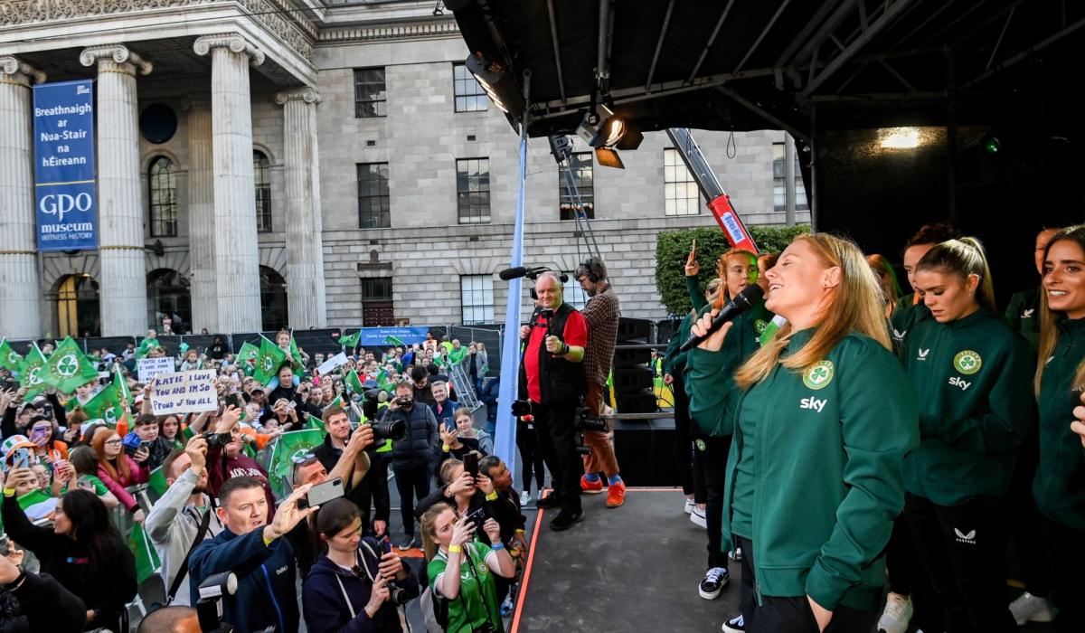 Watch: Amber Barrett gives rendition of 'The Wild Rover' at homecoming ...