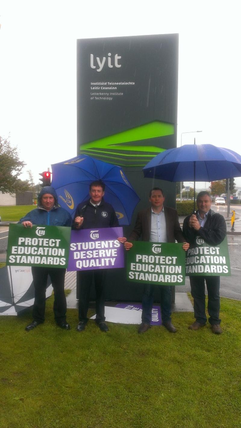 LYIT staff hold lunchtime protest over education cuts - Donegal Live
