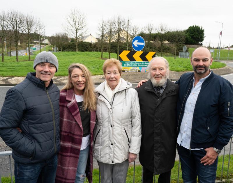 A special day for the Boal family as roundabout is named after George ...