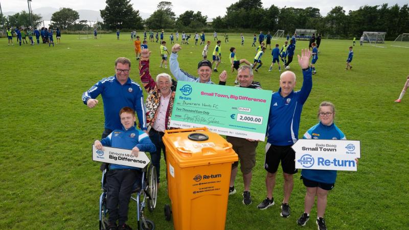 Tadhg and Derry Fleming celebrate €2,000 Buncrana Hearts Re-turn ...