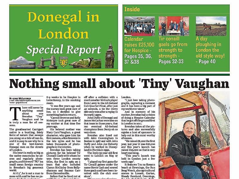 12 page Donegal in London Special Report in Thursday's Democrat ...